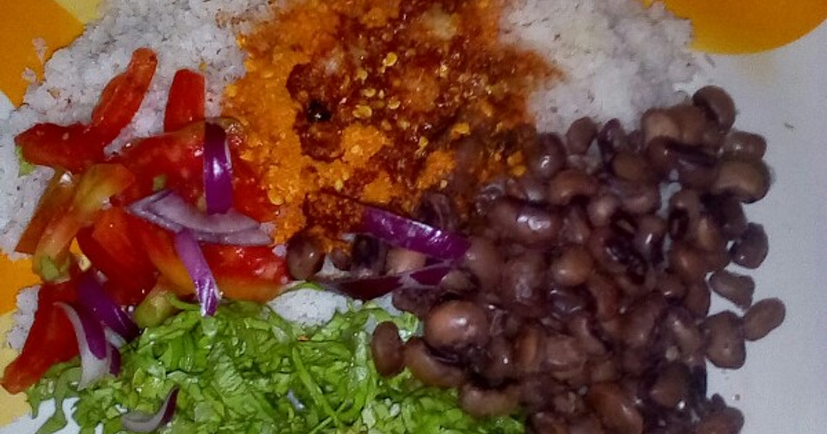 Dambu With Beans And Salad Recipe by Zainab Jari(xeetertastybites ...