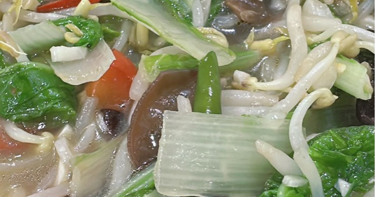 Resep Tumis Sawi Samhong Toge Jamur Kuping Vegan oleh Nangsel Plant ...
