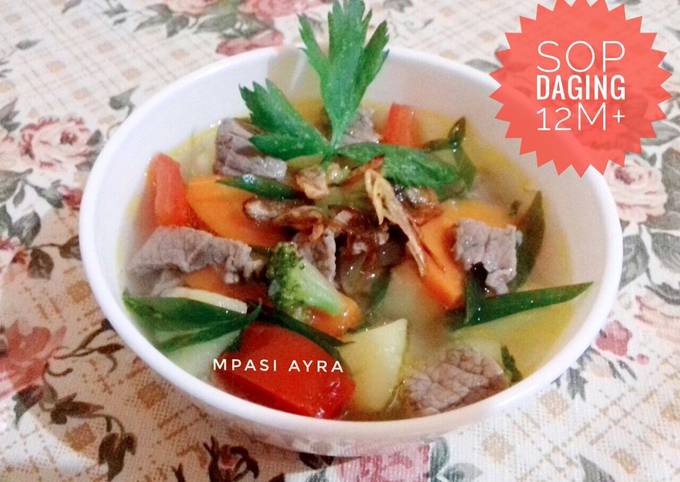Resep Mpasi Sop Daging Sapi 12m+ oleh Uray Windy - Cookpad