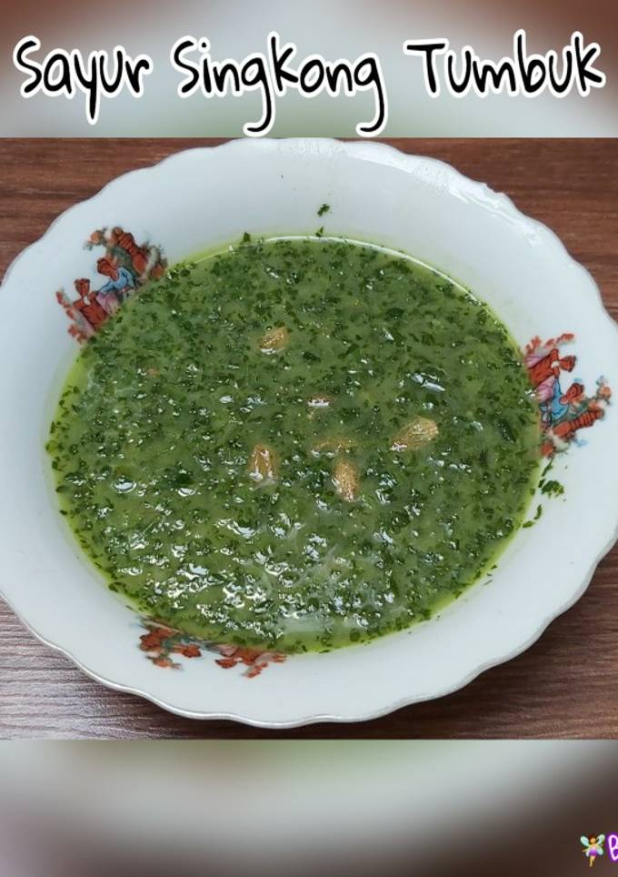 Resep Sayur Singkong Tumbuk Hijau/sayur ubi tumbuk sederhana oleh ...