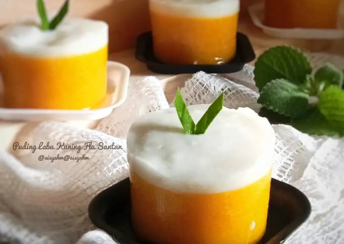 Resep Puding Labu Kuning Fla Santan oleh Aisyah wan - Cookpad