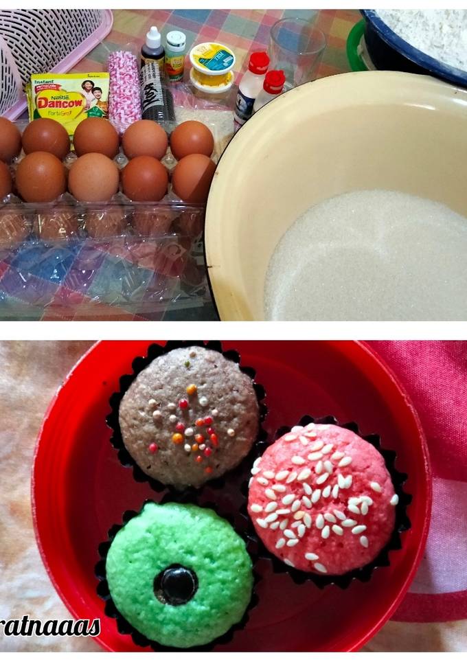 Resep Bolu kering mini warna warni oleh Niyta Ratna - Cookpad