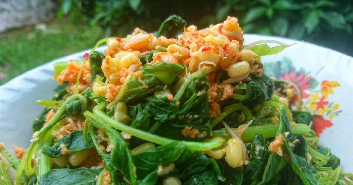 807 resep urap bayam dan toge pedas enak dan mudah - Cookpad