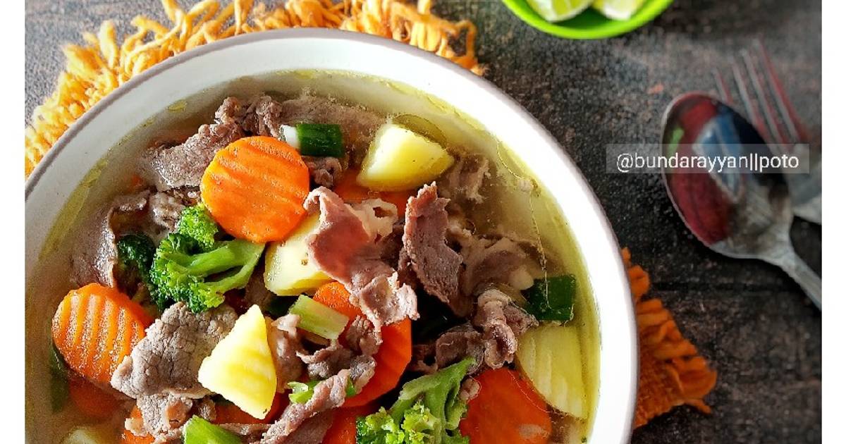Resep Sop beef slice oleh Bunda Rayyan - Cookpad