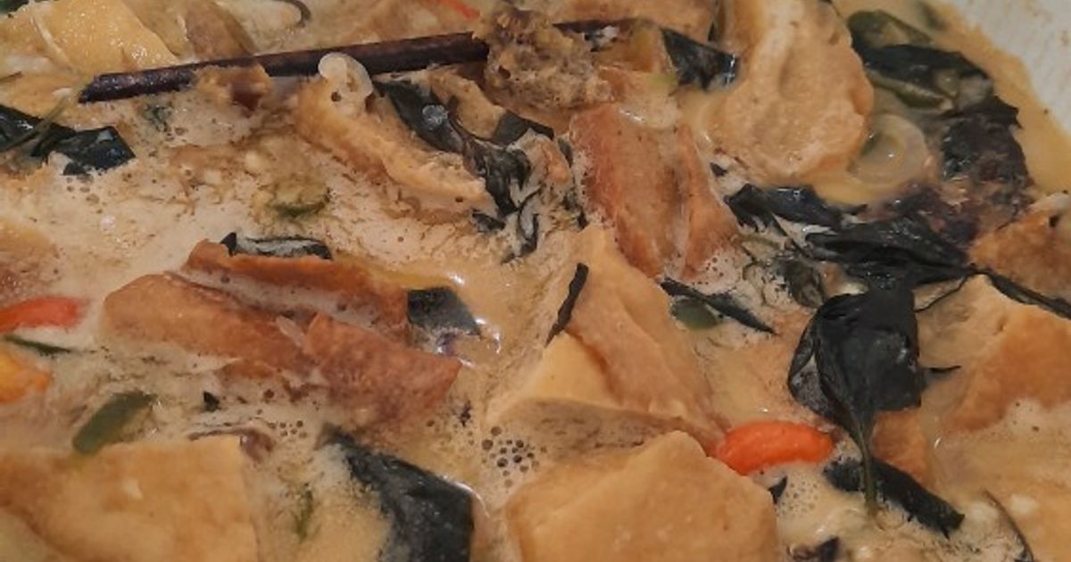 Resep Ikan Asap Tahu Gembos Kuah Santan oleh Rosaria Dian Lestari - Cookpad