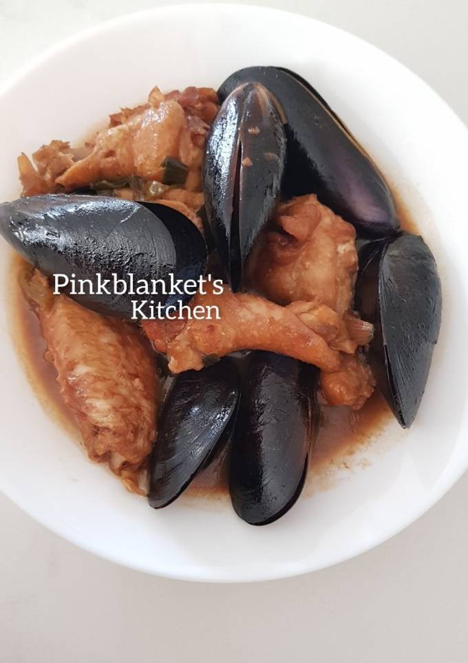 Braised Chicken & Mussels Recipe by Pinkblanket's Kitchen - Cookpad