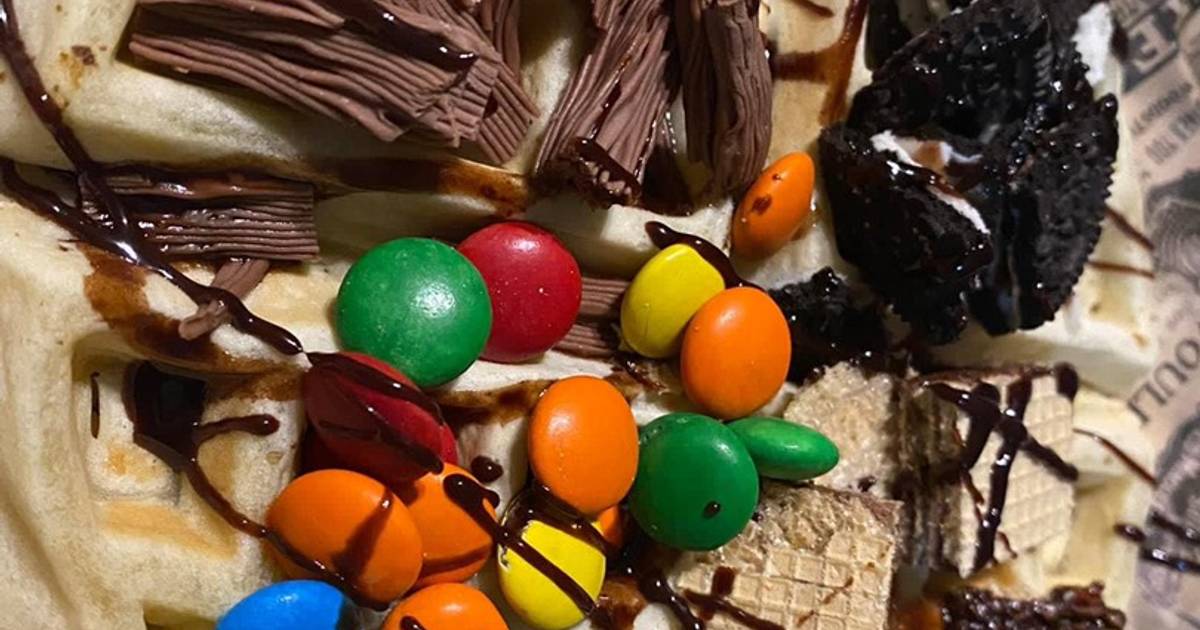 Waffles con toppings Receta de yassssi- Cookpad