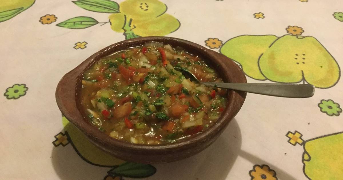 Pebre chileno Receta de Patricia Quiroga Newbery- Cookpad
