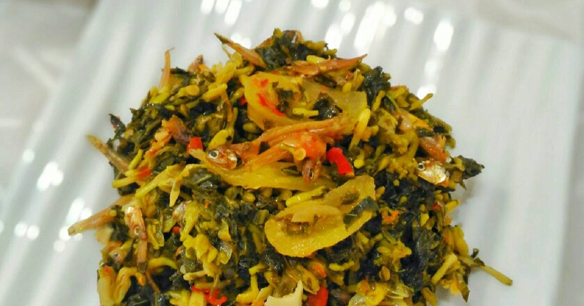 Resep 35. Tumis Bunga Pepaya, Daun Singkong & Teri oleh Siska Dian ...