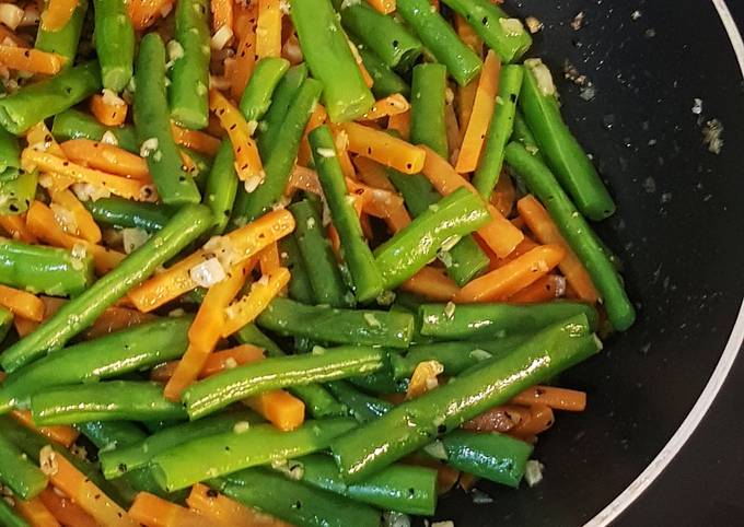 Resep Tumis Buncis Wortel Garlic Butter praktis, cepat, lezat oleh ...