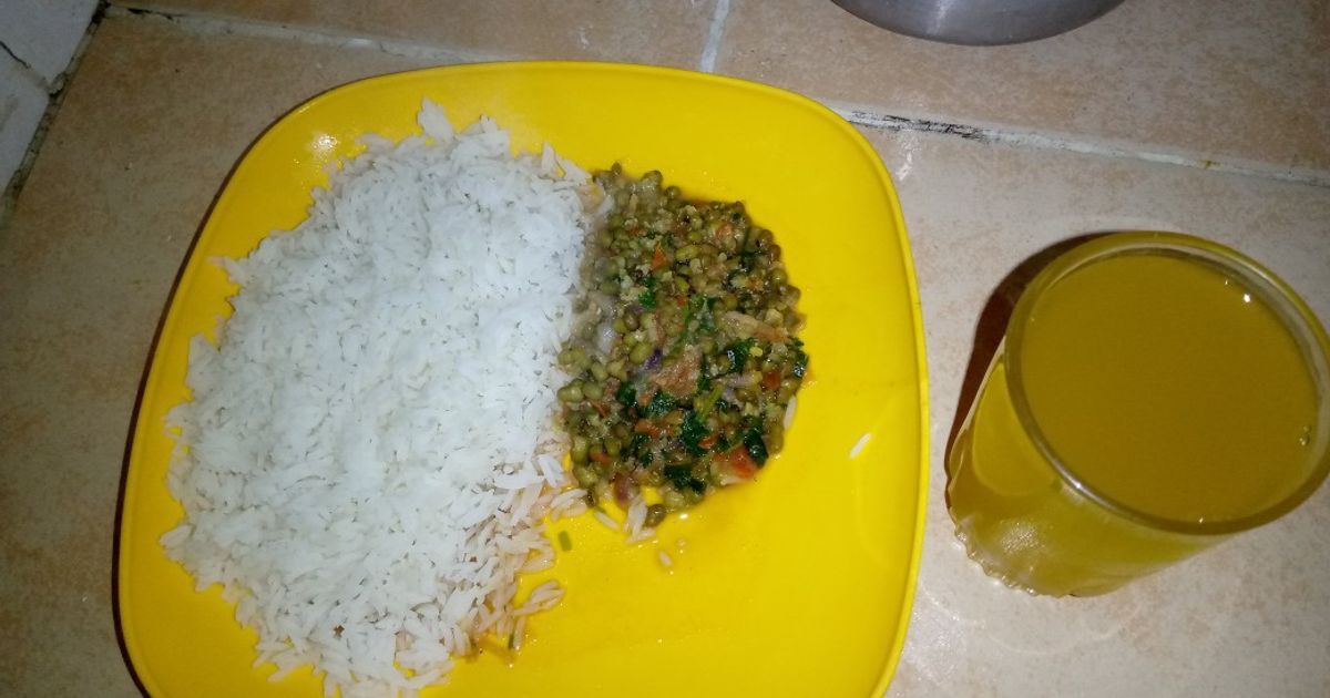 White Rice With Green Grams Recipe by danzuki - Cookpad