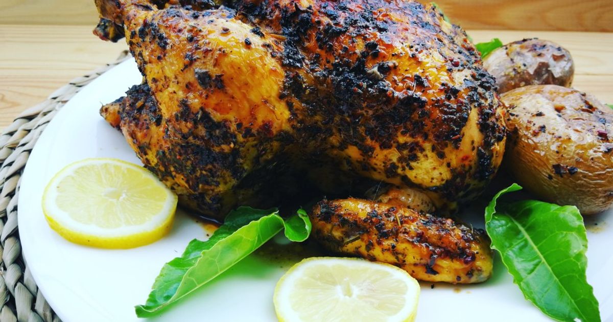 Pollo Al Chimichuri En Horno Relleno Con Hígado De Pollo Receta de ...