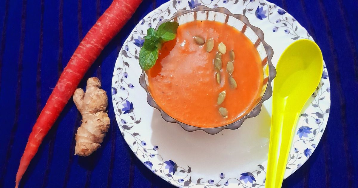 गाजर अदरक का सूप रेसिपी बनाने की विधि in Hindi by Harsha Solanki - Cookpad