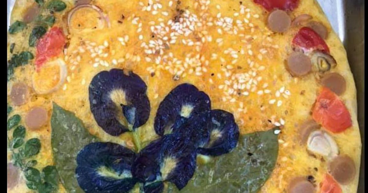 Resep Focaccia Bunga Telang oleh maria dian andriana - Cookpad