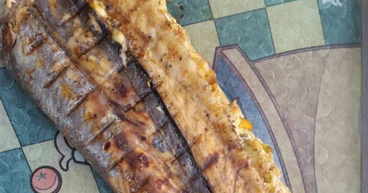 Stuffed Snoek on the Braai Recipe by Navitha - Cookpad