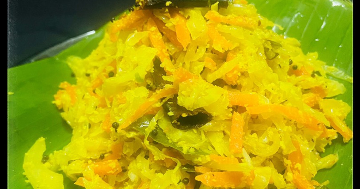 Cabbage Carrot Thoran/ Kerala Style Recipe by Travel with Hena - Cookpad