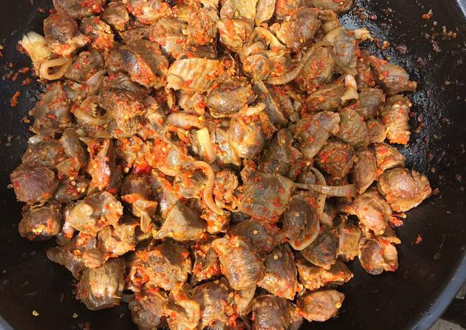 Peppered Gizzard Recipe by Helen U - Cookpad