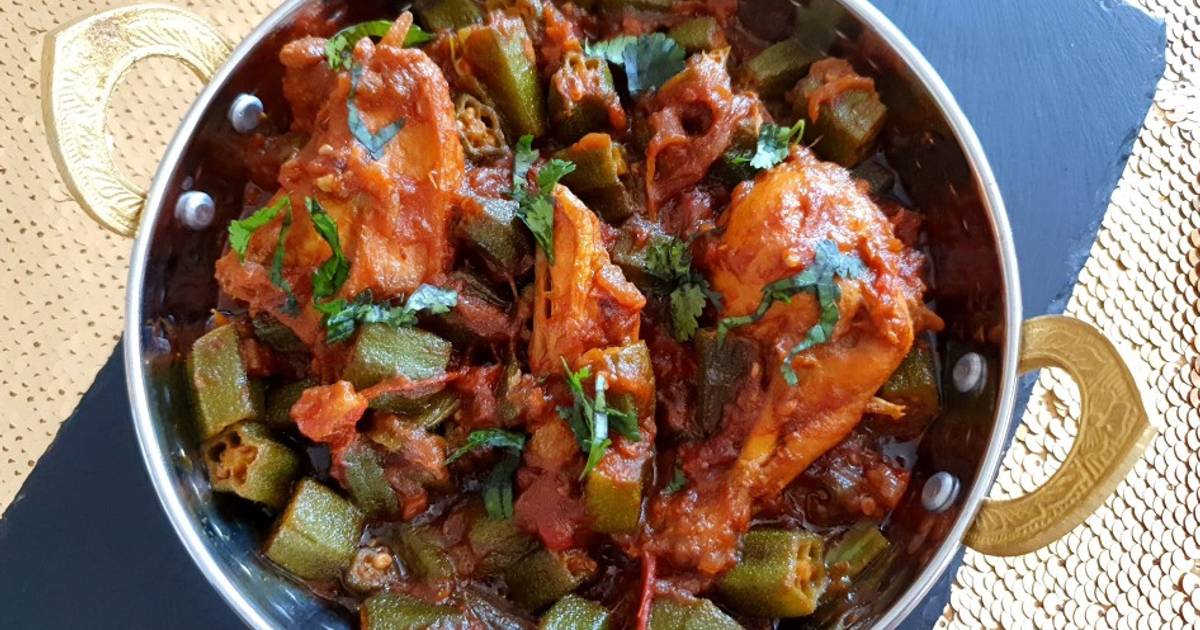 Bhindi chicken Recipe by Farea's CookBook 👩‍🍳👩‍🍳 - Cookpad