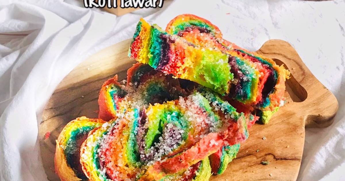 Resep Bagelen Rainbow (Roti Tawar) oleh anif agustina - Cookpad