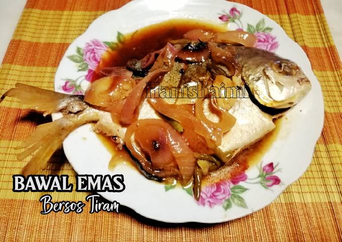 Resipi (1/4) Bawal emas bersos tiram oleh Hani Shaimi - Cookpad