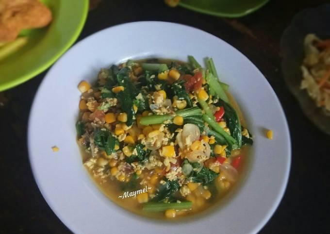 Resep Tumis jagung sawi ijo oleh Dapur MayMel - Cookpad
