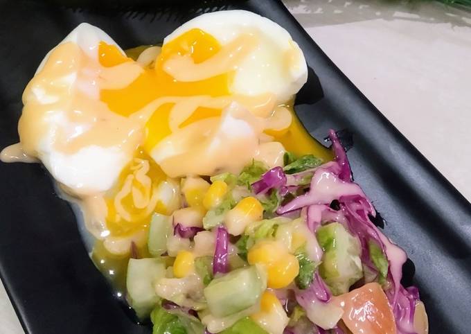 Resep Salad Sayur Telur Setengah Matang oleh Anna Hadi_ant - Cookpad