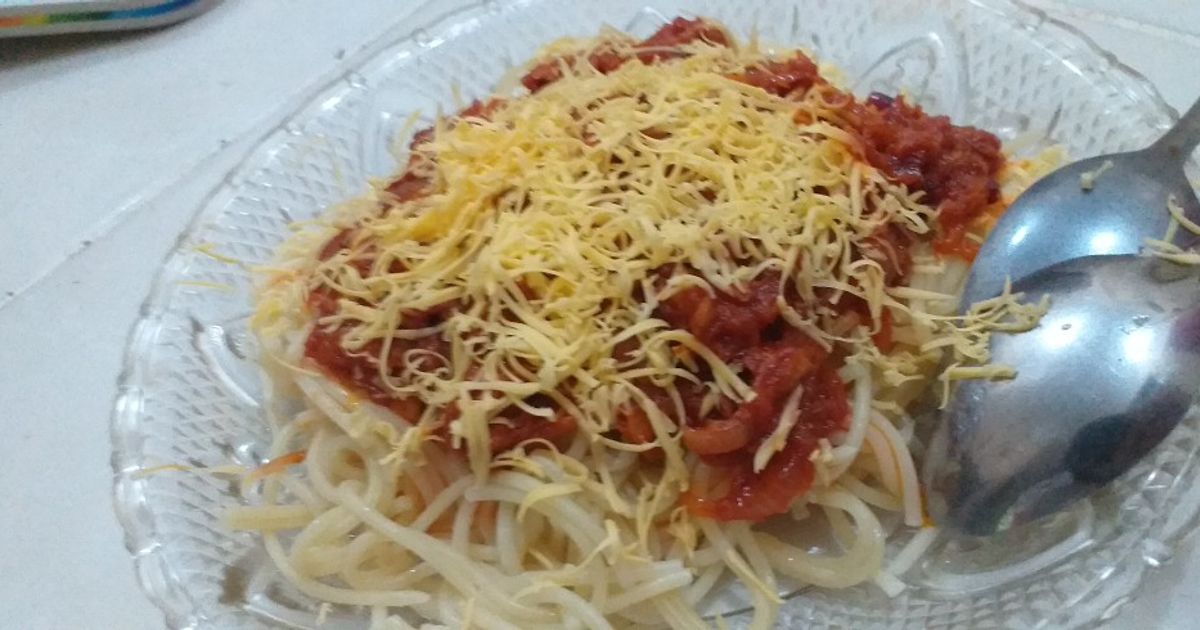Resep Spaghetti Saos Tuna oleh Raihanah Rufaidah Mariyah - Cookpad