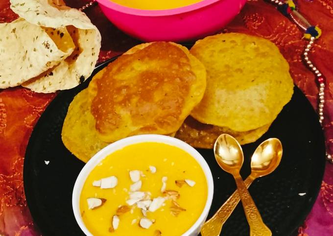 Aamras with puri Recipe by Jyoti Prakash Assudani - Cookpad