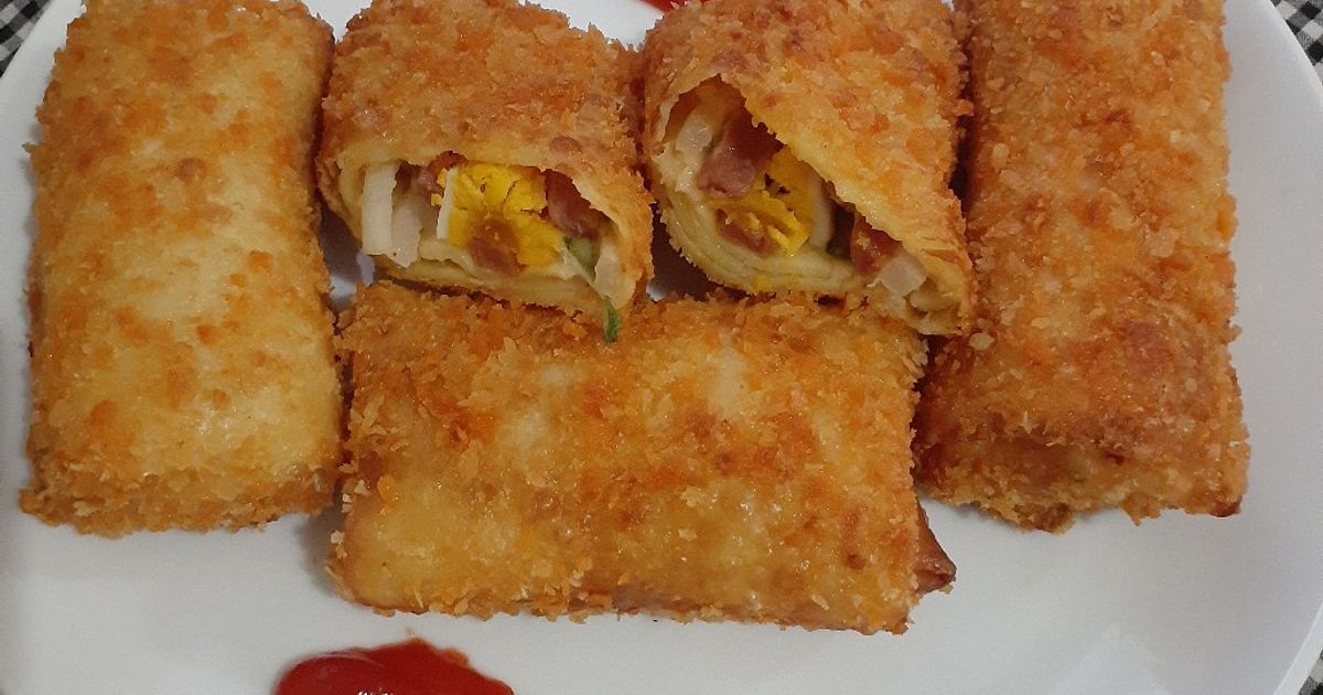 Resep risol mayones sapi full krim rumahan enak dan mudah - Cookpad