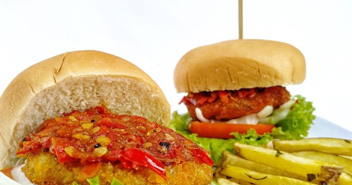 Resep 131. Burger Tuna Balado khas Minang oleh Linda Elzora - Cookpad
