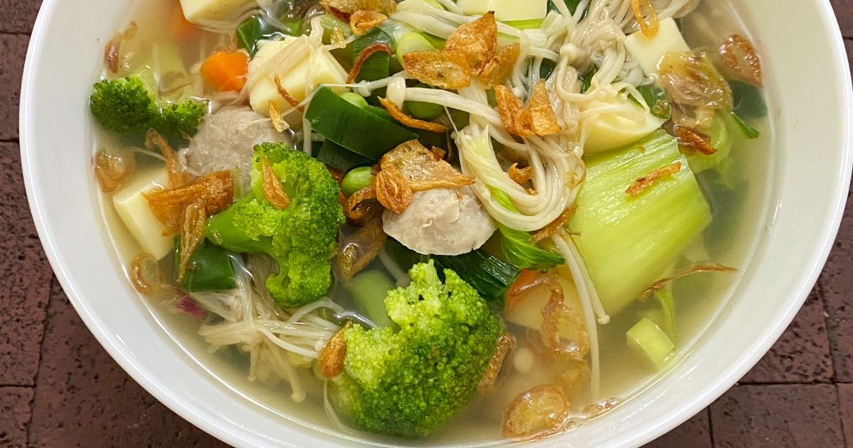 Resep Soup Sayuran Bakso Tofu Jamur Enoki oleh Lovelychef By TieDQ ...