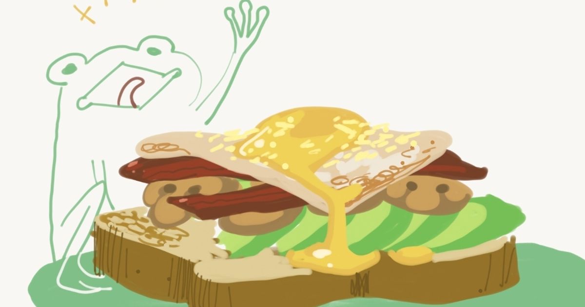 Egg N' Veggie Breakfast Sandwich Recipe by Frogburger