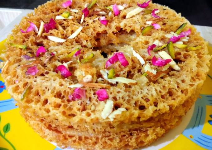Ghevar/Ghewar Recipe by Kanika Pareek - Cookpad