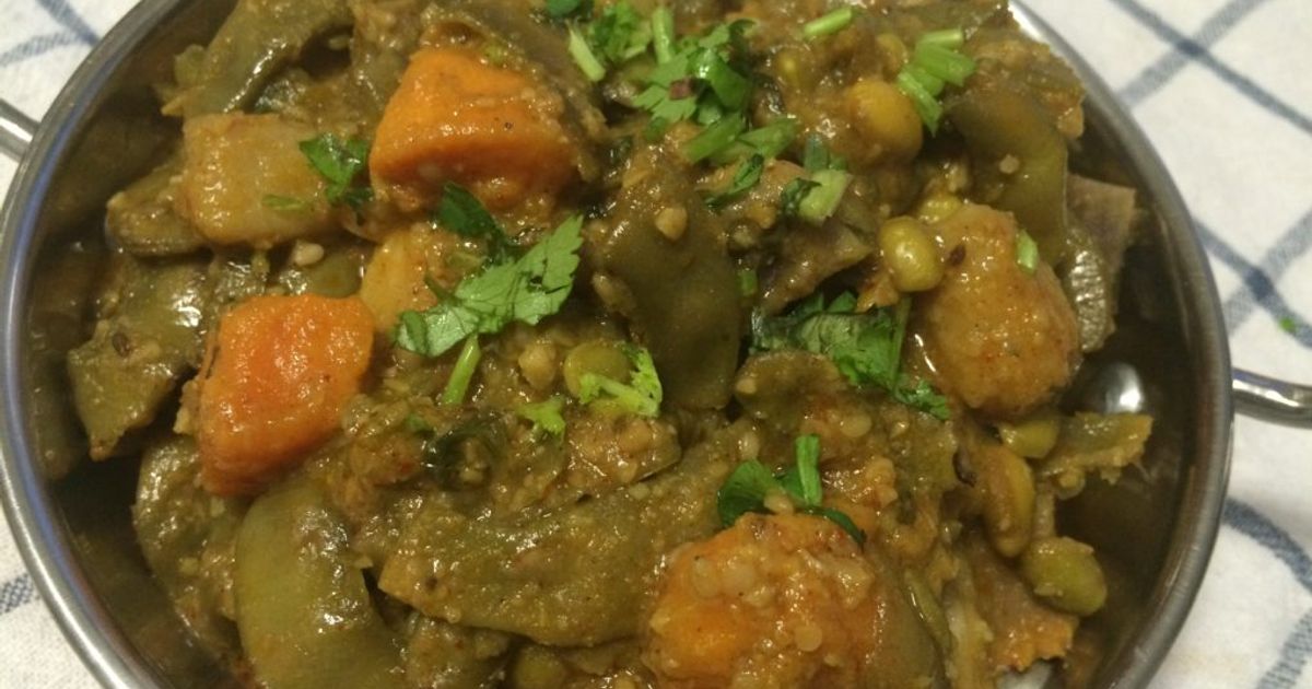 Surati Papdi, Ratalu, Shakkariya Nu Mix Shaak Recipe by Swapna - Cookpad