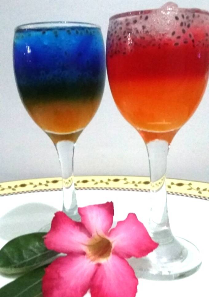 Resep Minuman ala cafe (ocean blue & sunset) oleh Zhaskya Adyanarti ...