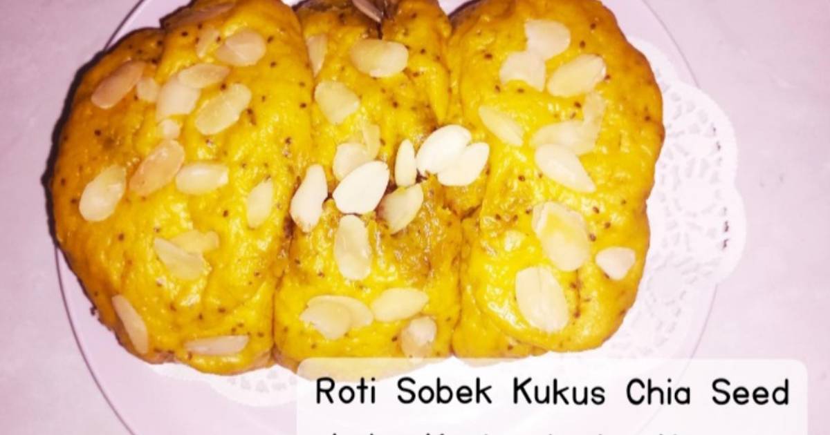 Resep Roti Sobek Kukus Chia Seed Labu Kuning Toping Kacang Almond ...