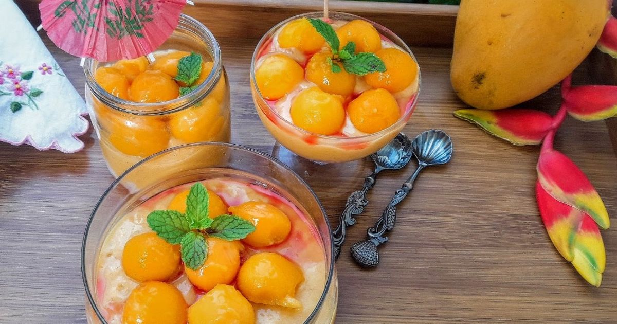 Easy Mango Sago Pearl Swirl Recipe by Harjeet Kaur - Cookpad