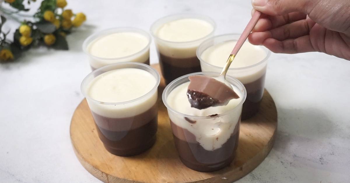 Resep Puding Chocolate milo dengan vla keju oleh Bunda Nissa - Cookpad