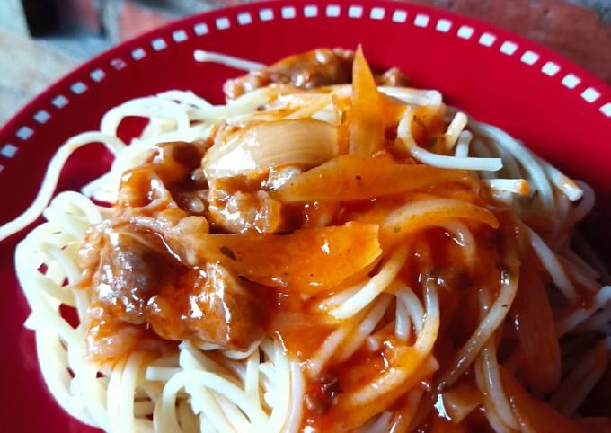 Resep Spaghetti instan🍝 oleh Umma Berkreasi - Cookpad
