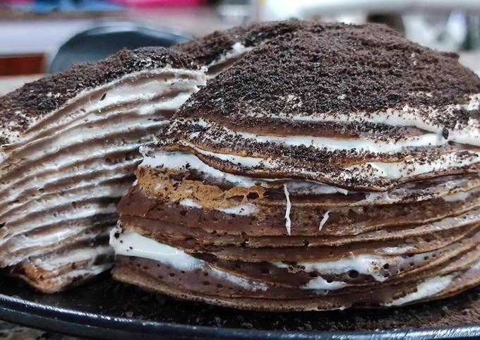 Resep Oreo Mille Crepes oleh Deta Almira - Cookpad
