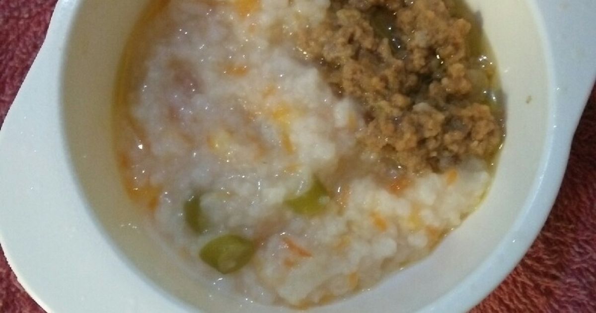 Resep Mpasi 9m+ : Bubur Tim Beef Teriyaki oleh mama nay - Cookpad