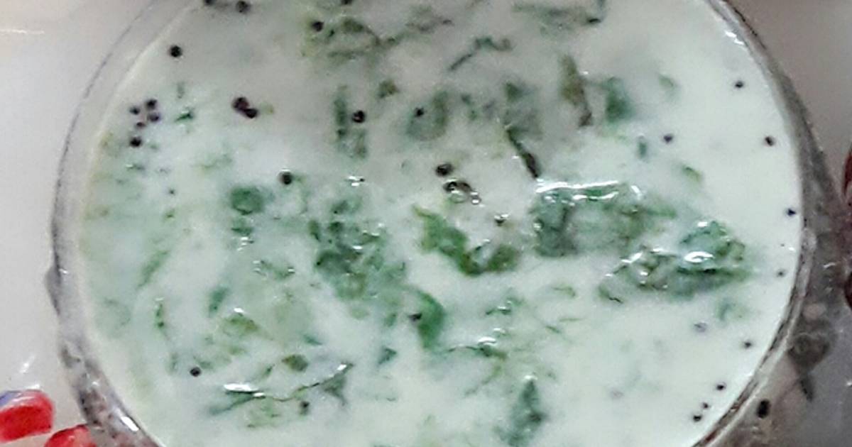 Spinach raita Recipe by Preeti Jaiswani - Cookpad
