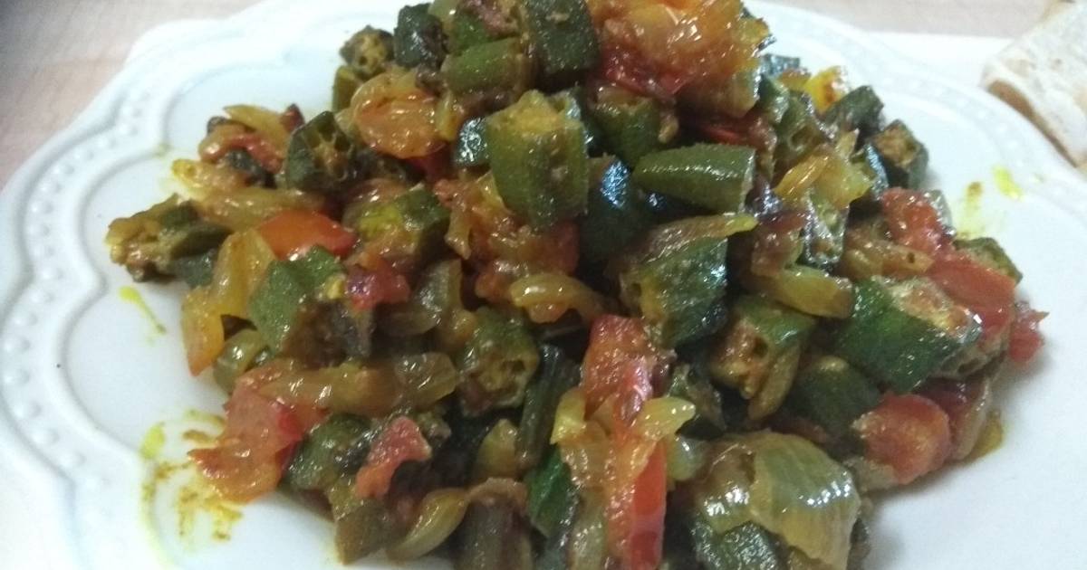 Onion-Bhindi (okra) Sabji Recipe by Suvas Shah - Cookpad