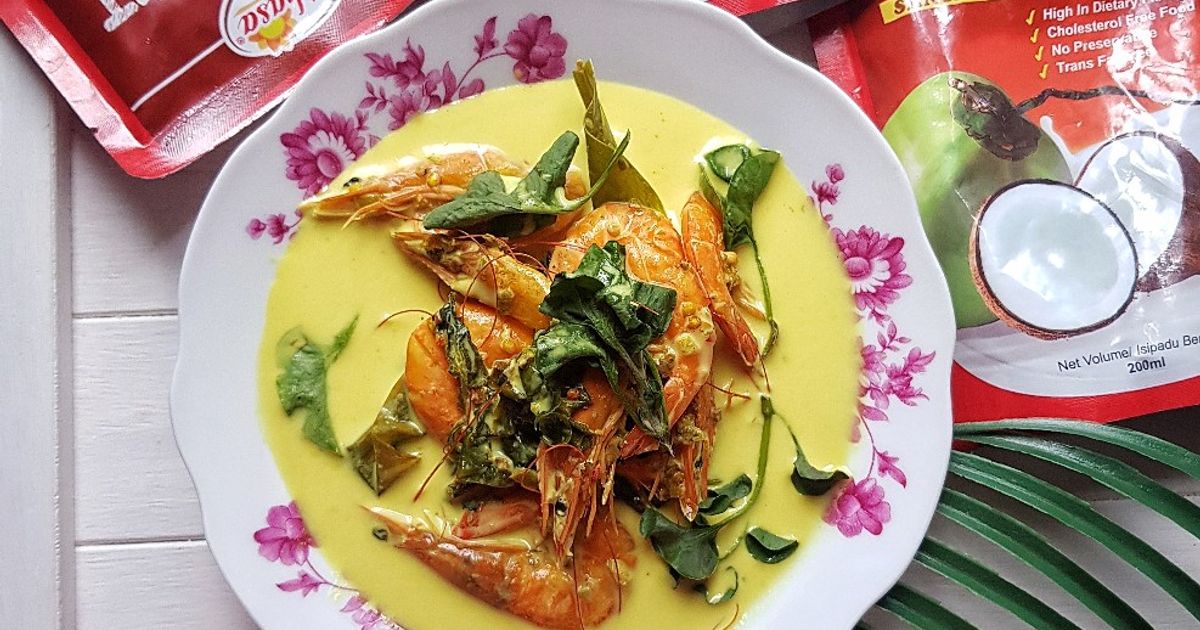 Resipi Gulai Lemak Udang Bayam Brazil oleh Secubit Rasa Cik Nani🌷 - Cookpad