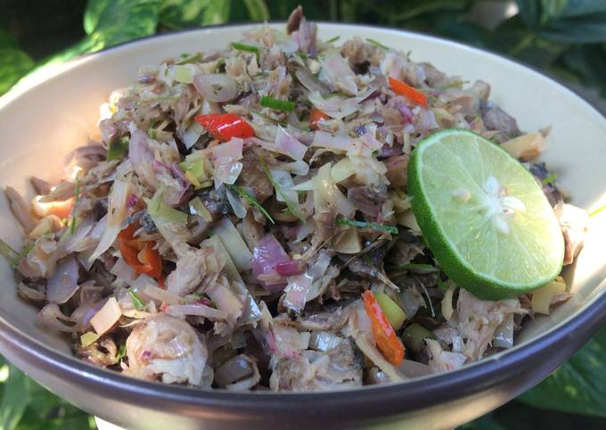 Resep Tongkol Suwir Kecombrang Sambal Bongkot Oleh Divas Kitchen