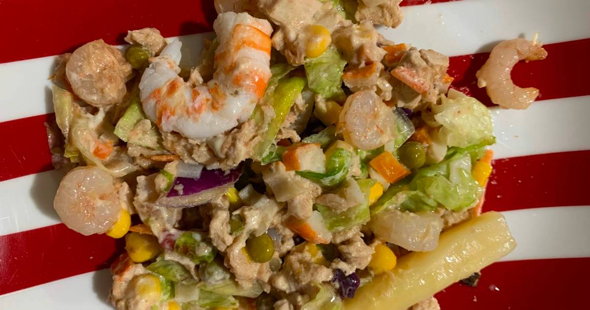 Ensalada de marisco Receta de Adela Alonso Gallegos- Cookpad
