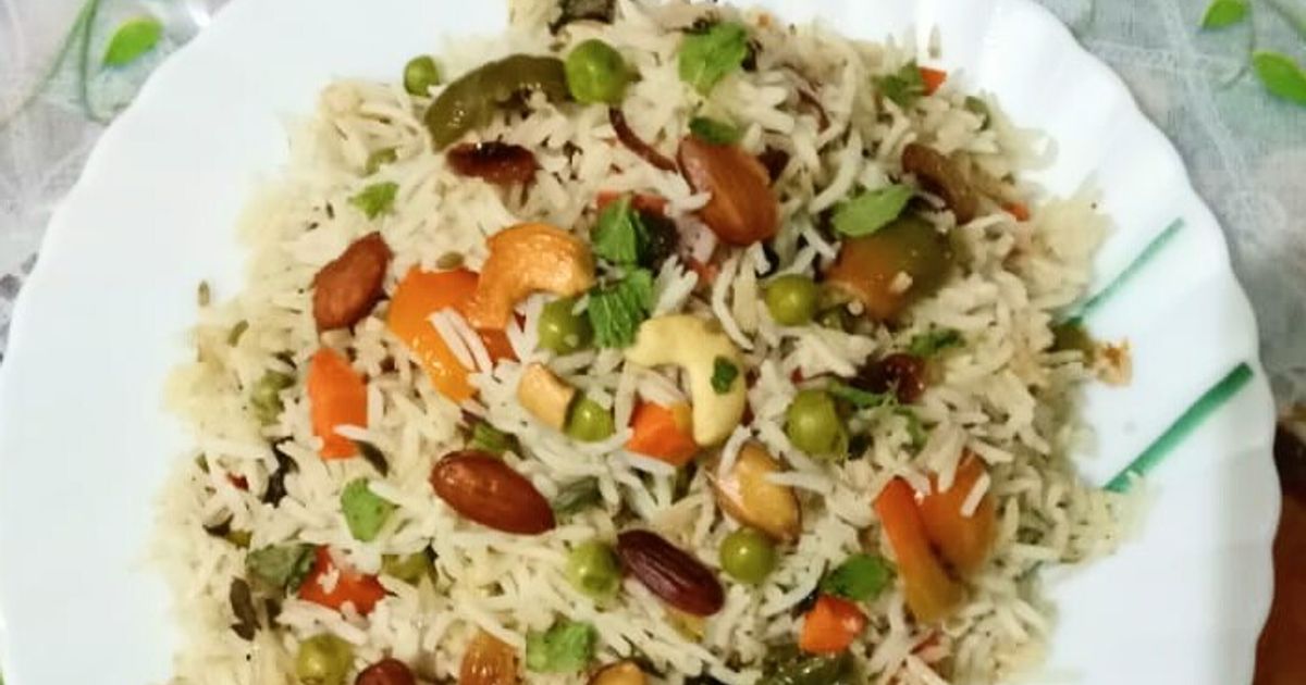 Vegetables Navratan Pulao Recipe by Uzma Syed - Cookpad