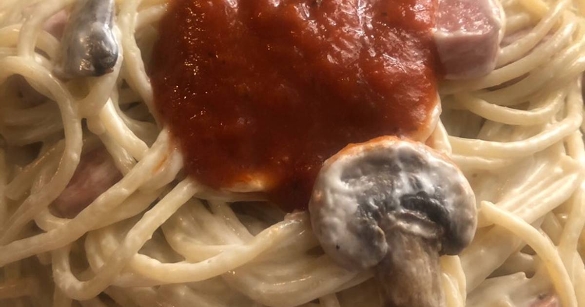 Spaghetti mantequilla y salchicha - 47 recetas caseras- Cookpad