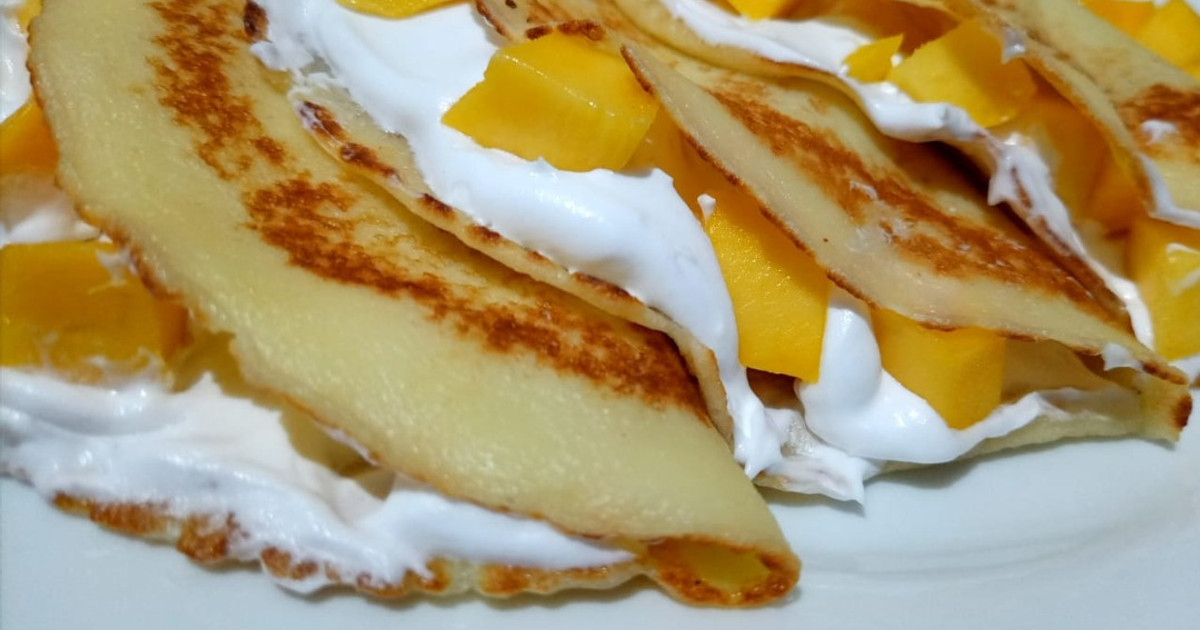 Mango Stuffed Crepes Recipe by Anamta Azeem - Cookpad