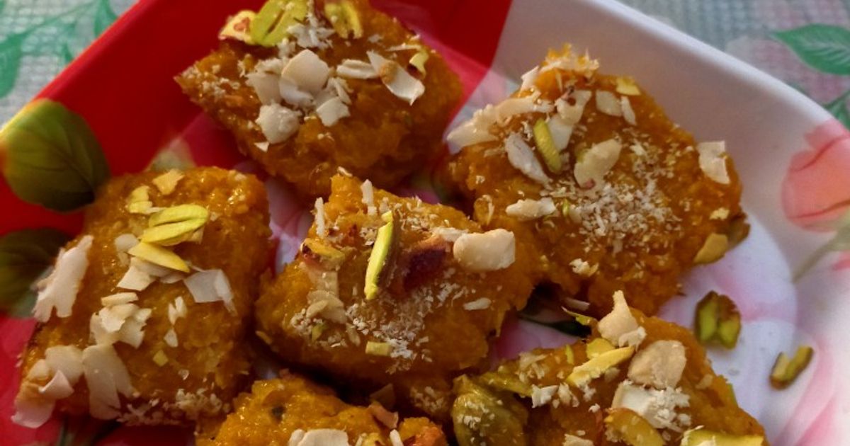 Mawa Coconut Mango Barfii Recipe by bharti Ramnani - Cookpad